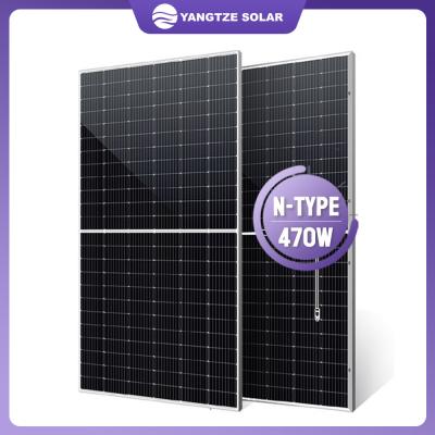 China 470w Tiger Mono Facial Solar Panel Perc Half Cut Single Glass 144Cells for sale