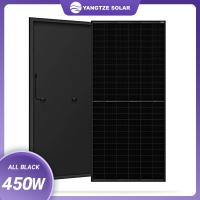 China 9BB 450W Half Cut Solar Panel / Full Black Mono Facial Solar Panel High Efficiency for sale