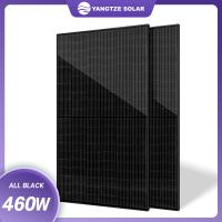 China Low LID 460W Black Mono Facial Solar Panel PERC Half Cut Cell Solar Panel for sale