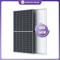 China 24v Mono Facial Solar Panel With Anodized Full Black Frame 540W  Coefficiency for sale
