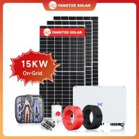 China 3Phase On Grid Solar System Kit With 15kw Grid Tie Inverter for sale