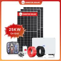 China Rooftop On Grid Tied Pv Inverter Solar System 25kw For Home for sale