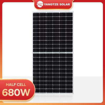China 680w 132Cells 210mm Mono Facial Solar Panel Half Cell OEM Service For Residential for sale
