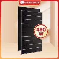 China Flexible Mono Facial Solar Panel All Black Shingle Roof Hook 480w for sale