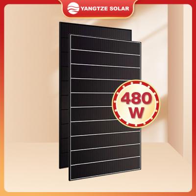 China Flexible Mono Facial Solar Panel All Black Shingle Roof Hook 480w for sale