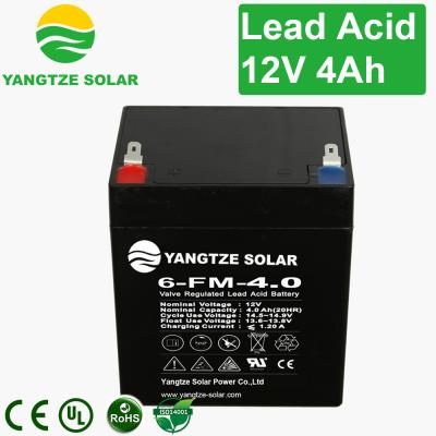 China Free Maintenance 12V 4Ah Absorptive Glass Mat Battery With ABS Plastic Battery Box for sale