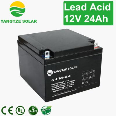 China 12V 24Ah AGM Gel Battery M8 / M10 Terminal 1500 Times Cycle Life for sale