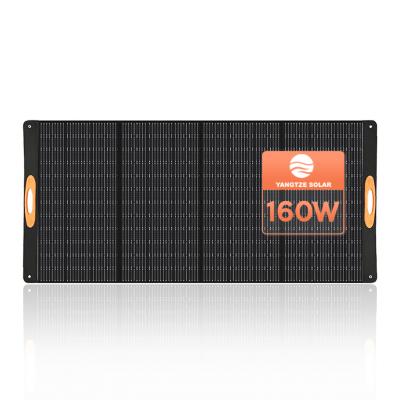 China 160W Foldable Mono Solar Panel Anodized Aluminium Alloy Support For Fast Charging for sale