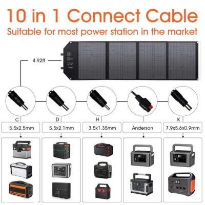 China Foldable Mono Solar Panel Aluminium Alloy Portable Outdoor Solar Storage System 60W for sale