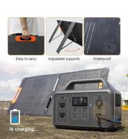 China 50W Foldable Mono Facial Solar Panel Portable Outdoor Solar Storage System for sale