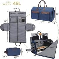 China Stylish Business Trips Travel Suit Carrier Bag Polyster Material PU Leather Straps for sale
