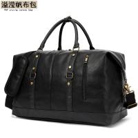 China Outdoor Waterproof Unisex Duffel Bag Geometric Pattern Cowhide Material for sale