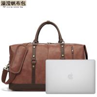 China Outdoor Waterproof Unisex Duffel Bag Geometric Pattern Cowhide Material for sale