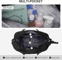China Unisex Dry Wet Separation Travel Bag Tote Nylon Gym Overnight Bag for sale