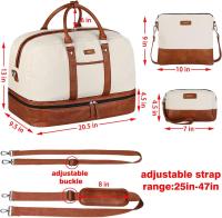 China 3 In 1 Large Capacity Canvas Leather Weekender Bag Multifunctional Design OEM ODM for sale