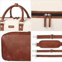 China 3 In 1 Large Capacity Canvas Leather Weekender Bag Multifunctional Design OEM ODM for sale