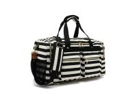 China Black Stripe Multifunctional Travel Bag Canvas Unisex OEM ODM for sale