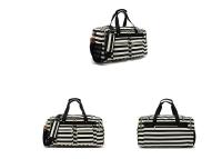 China Black Stripe Multifunctional Travel Bag Canvas Unisex OEM ODM for sale