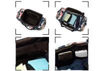 China Black Stripe Multifunctional Travel Bag Canvas Unisex OEM ODM for sale