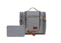 China Durable Dirtproof Waterproof Luggage Bags Canvas PU Leather Straps Smooth Zipper for sale