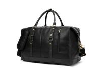 China Vintage Crazy Horse Leather Men'S Travel Duffle Luggage Bag With Shoes Compartment Bag for sale