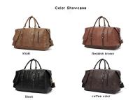 China Vintage Crazy Horse Leather Men'S Travel Duffle Luggage Bag With Shoes Compartment Bag for sale