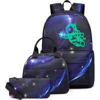 China Boys Teens Bookbag Travel Lunch Bag Pencil Case Schoolbag Fluorescent Trendy Bag for sale