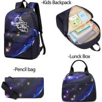 China Boys Teens Bookbag Travel Lunch Bag Pencil Case Schoolbag Fluorescent Trendy Bag for sale
