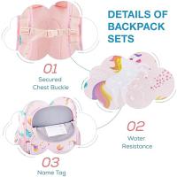 China 3 In 1 Lightweight Kids School Backpack Unicon Cartoon Sublimation Primary Book Bags for sale