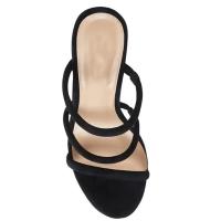 China Fashion High Platform Women'S Wedge Heel Slippers Roman Straps PU Material for sale