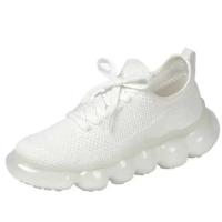 China Round Toe Stretch Athletic Shoes Transparent Sole Casual Shoes Lace-Up Sneakers Shoes for sale