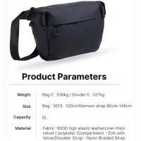 China Fashion Black Outdoor Small Camera Messenger Bag Waist Adjustable Strap For Travel for sale