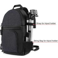 China Multi-functional Shockproof Photography Camera Soft Messenger with Tripod Holder Portable Camera Sling Bag for sale