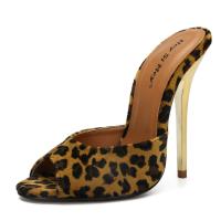 China 2023 Spring Summer Collections Round Toe Spike Heel Metallic PU Laser Women High Helels for sale