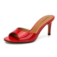 China Latest Design Fish Mouth Women Shoes Bling Sandals Sexy Slide Open Tow Party Women Shoes for sale