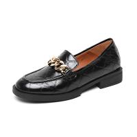 China Single Shoes British Style Small Leather Shoes Women'S New Thick Bottomed Muffin High Flat Bottomed Trendy for sale