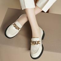 China Single Shoes British Style Small Leather Shoes Women'S New Thick Bottomed Muffin High Flat Bottomed Trendy for sale
