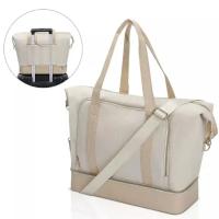 China Casual Travel Tote Bag Waterproof Large Capacity Luggage Travel Duffle Bag with Shoe Compartment for Women for sale