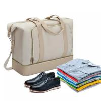 China Casual Travel Tote Bag Waterproof Large Capacity Luggage Travel Duffle Bag with Shoe Compartment for Women for sale