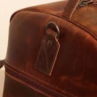 China Genuine Leather Factory Custom Duffle Bag Mens Tote Gym Bag Travel Overnight Unisex with Shoe Pocket Weekender Bag for sale