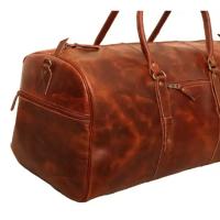 China Genuine Leather Factory Custom Duffle Bag Mens Tote Gym Bag Travel Overnight Unisex with Shoe Pocket Weekender Bag for sale