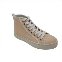 China New Fashion Style Unisex Brand Custom Casual Lace-up Flats High-top Shoes in Canvas for sale