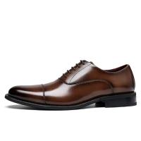 China Genuine Leather British Lace Up Men'S Formal Dress Shoes Oxford No-Slip Business Shoes for sale