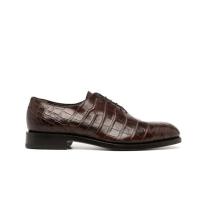 China Genuine Leather Men Shoes Short-snout Crocodile Leather Classic Oxford Formal Sapatos for sale