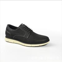 China Casual Mens Black Loafers Shock Absorbing Simple Leather Formal Shoes for sale