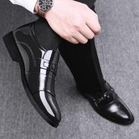 China Microfiber Leather Mens Formal Shoes British Business Style Customized Logo for sale