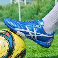 China Training Professional Best Leather All Ages Soccer Football Cleats Fustal Shoes for sale