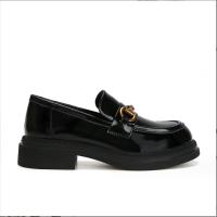 China Women Thick Soled British Small Leather Shoes Flat Shoes Casual Shoes for sale