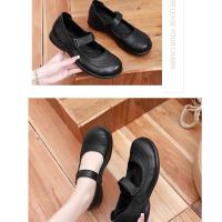 China Antislip Girls School Shoes Uniform Shoes First-Layer Real Leather 2023 Customization for sale