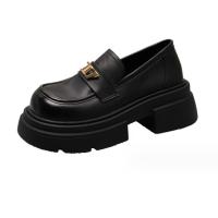 China Casual School Leather Shoes Thick Soled Uniform Leather Shoes For Girls for sale
